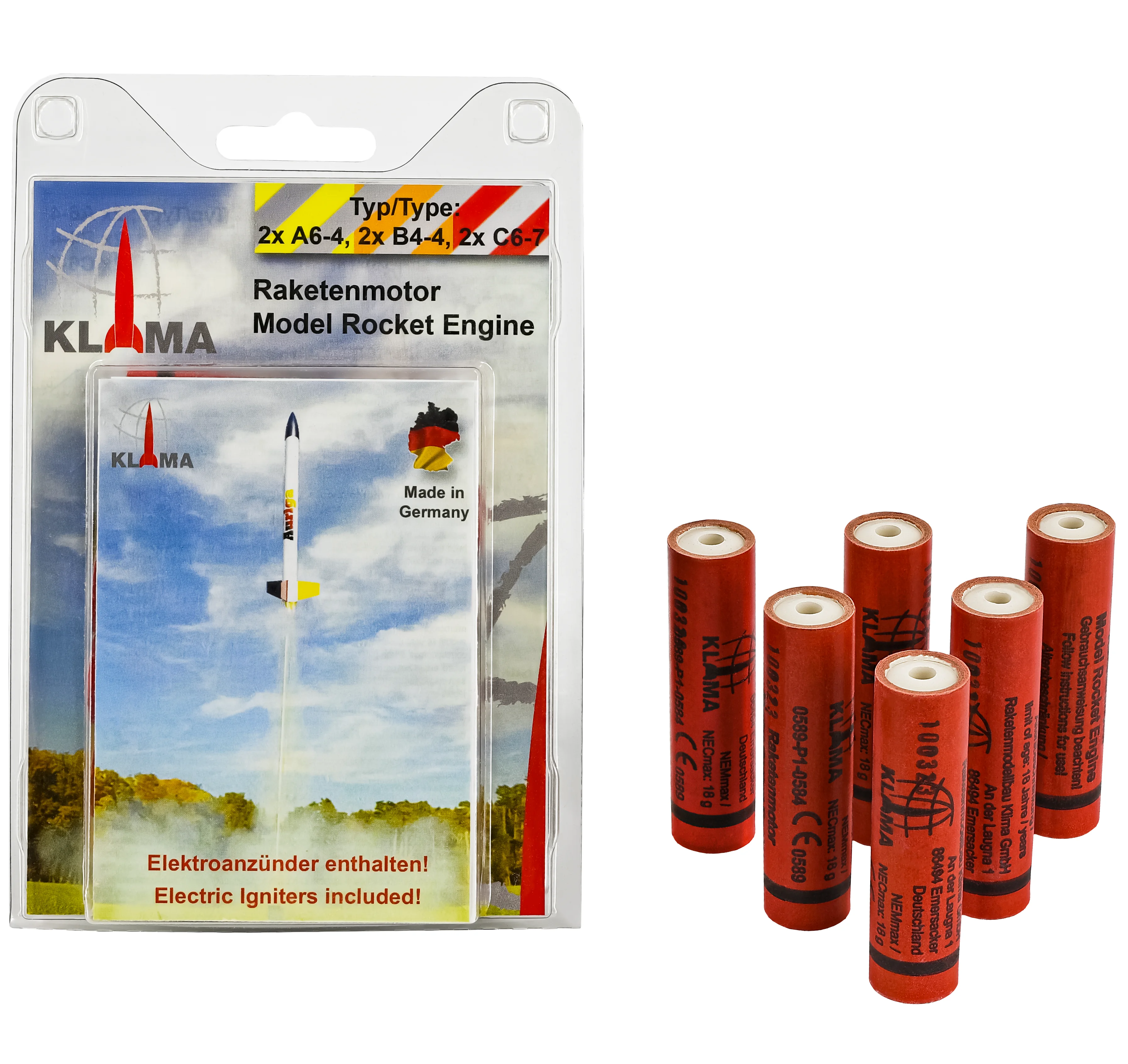 Rocket Motors And Consumables Klima Model Rocket Motors Abc Six