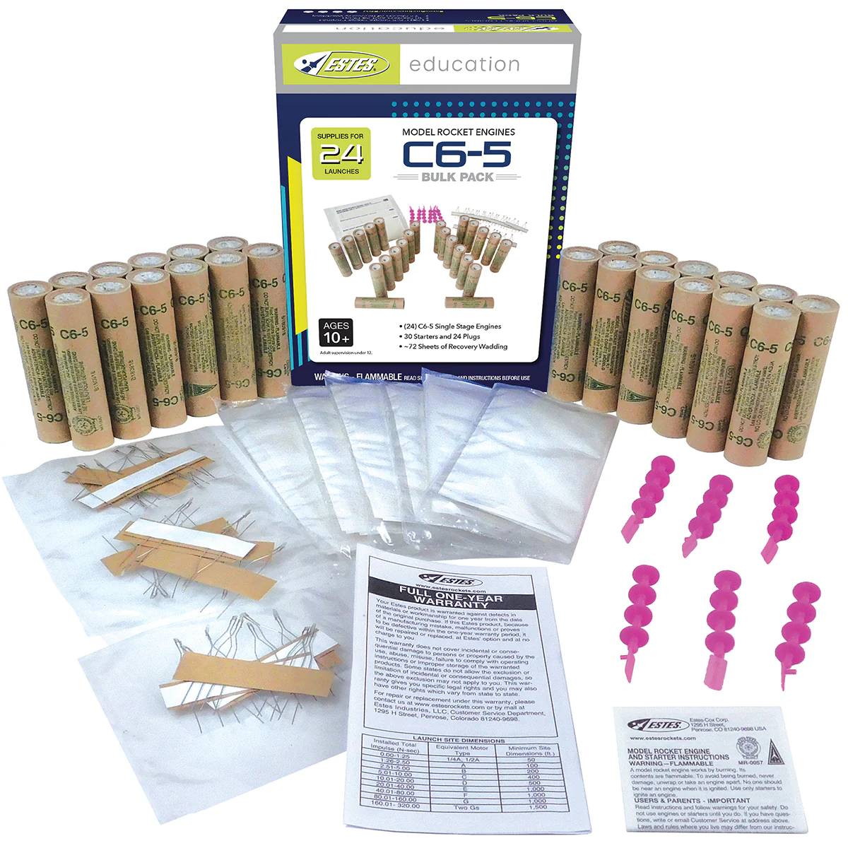 Rocket Motors And Consumables Estes Model Rocket Motors Estes C6 5